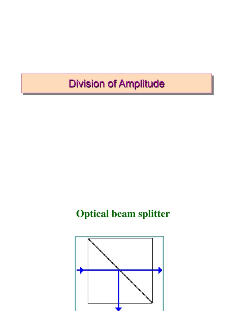Amplitude Division | PDF | Optics | Radiation