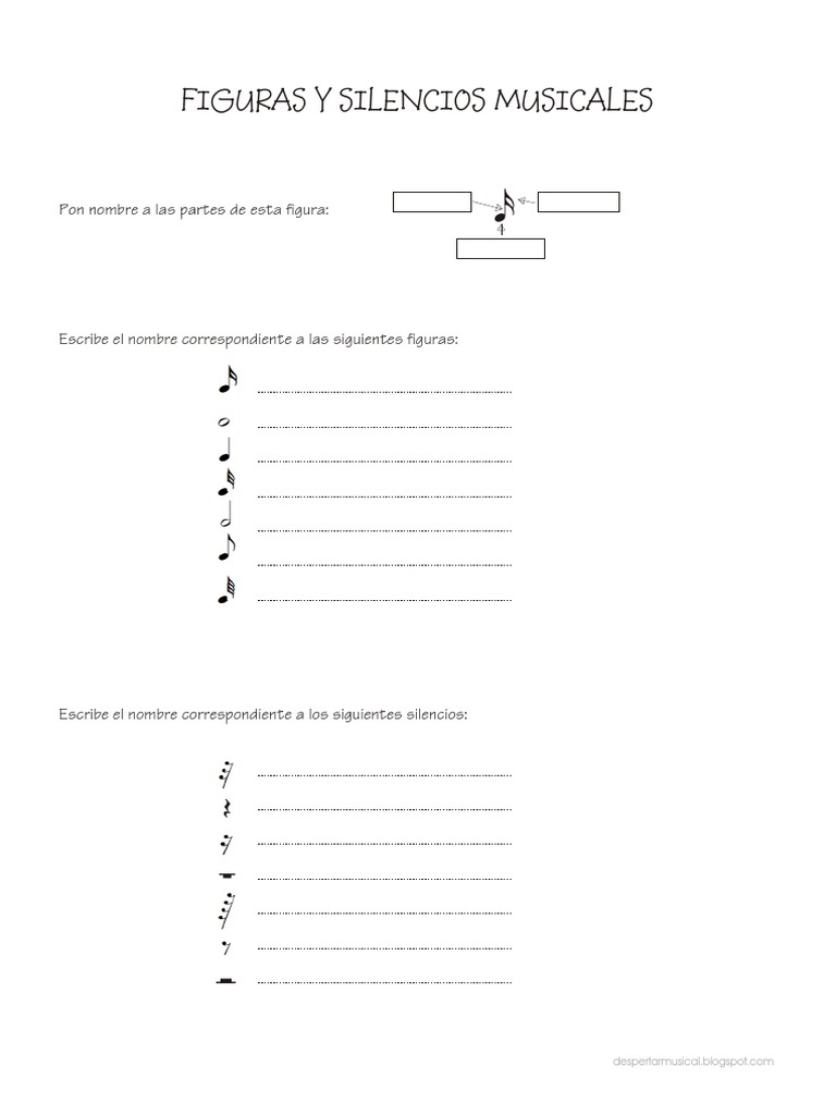 Figuras y silencios musicales (1).pdf | Poética | Formas musicales