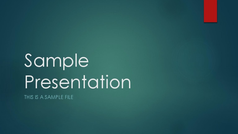 Sample Presentation | PDF