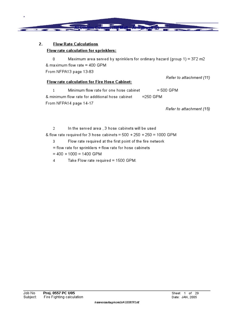 FM-200 Fire Suppression Calculations | PDF | Fire Sprinkler System ...