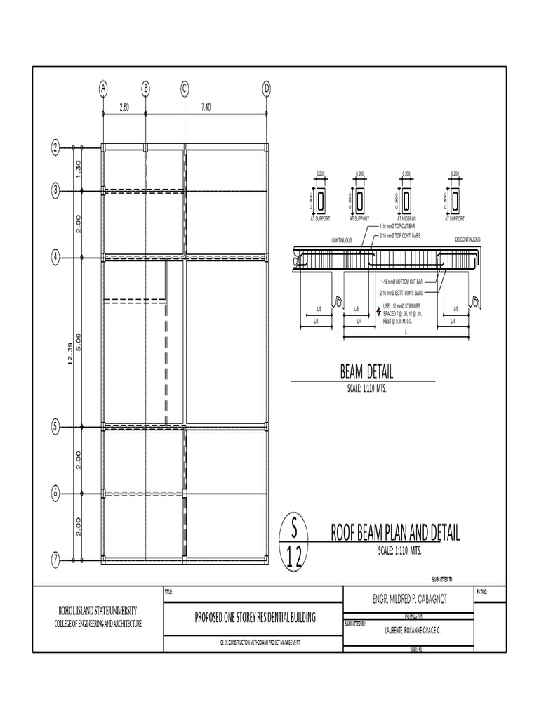 12 Roof Beam Plan and Detail | PDF | Engineering