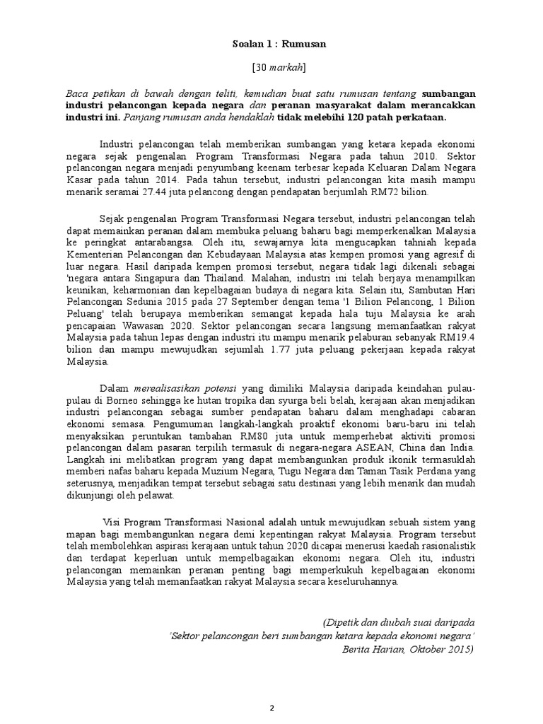 Soalan 1-Rumusan | PDF