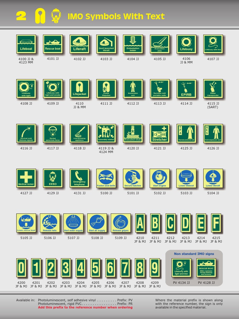 02 IMO Symbols With Text | PDF | Equipment | Nature