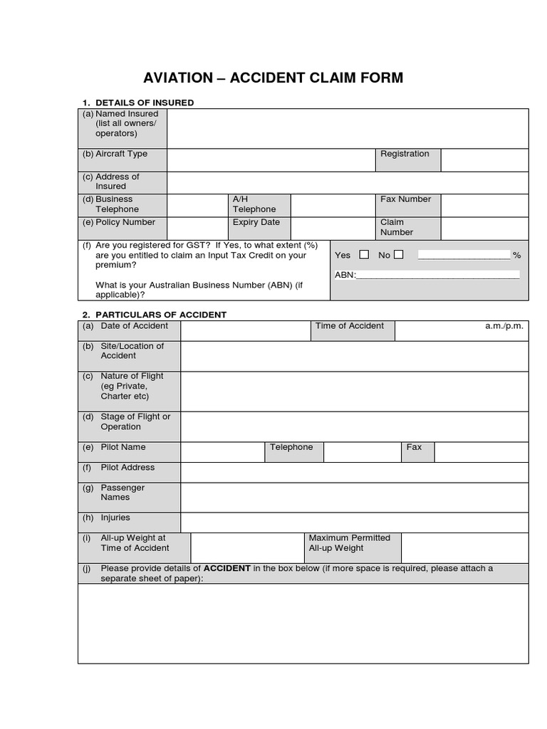 AVIATION Information Form | PDF | Insurance | Aviation