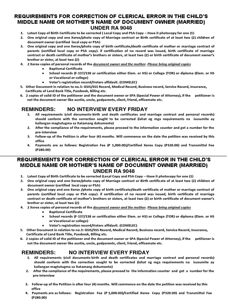PSA Requirements | PDF | Death Certificate | Birth Certificate
