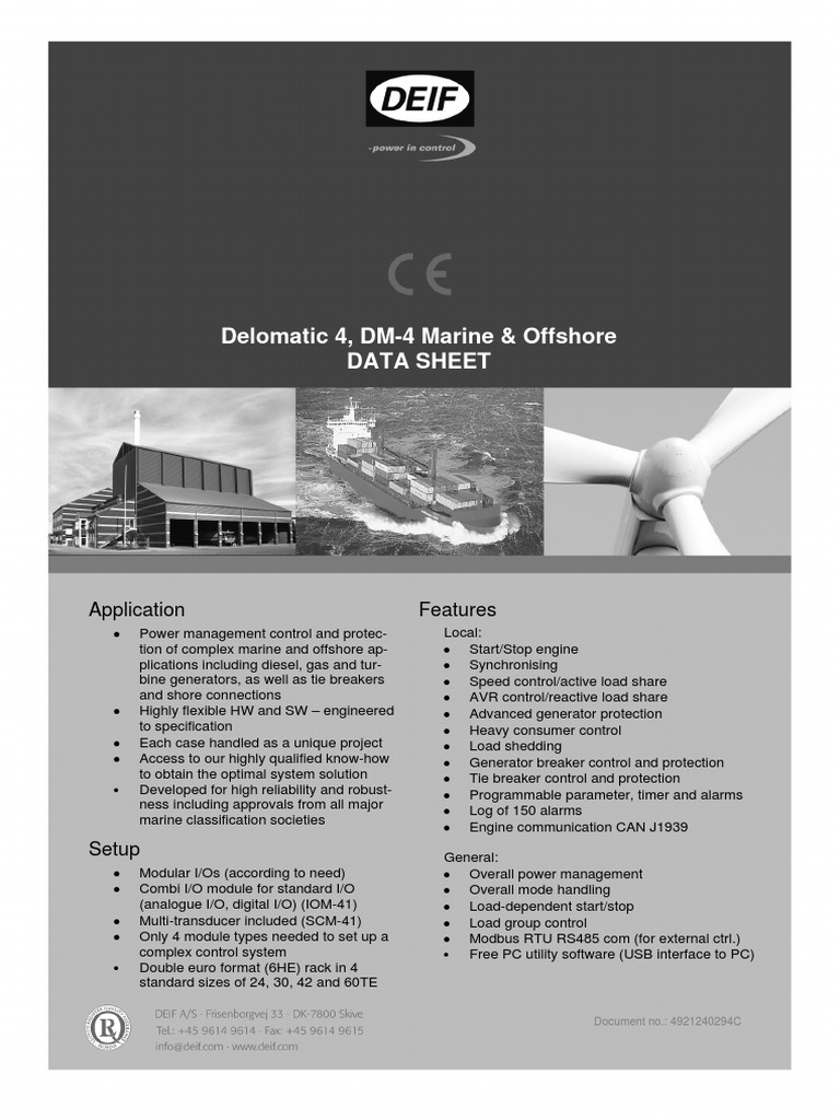 DM-4 Marine & Offshore Power Management | PDF | Input/Output | Usb
