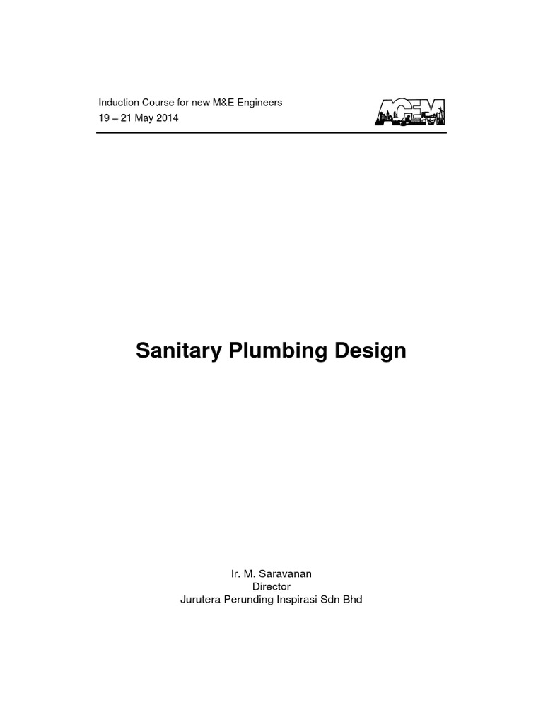 Sanitary Plumbing Design Notes PDF | PDF | Plumbing | Sanitary Sewer