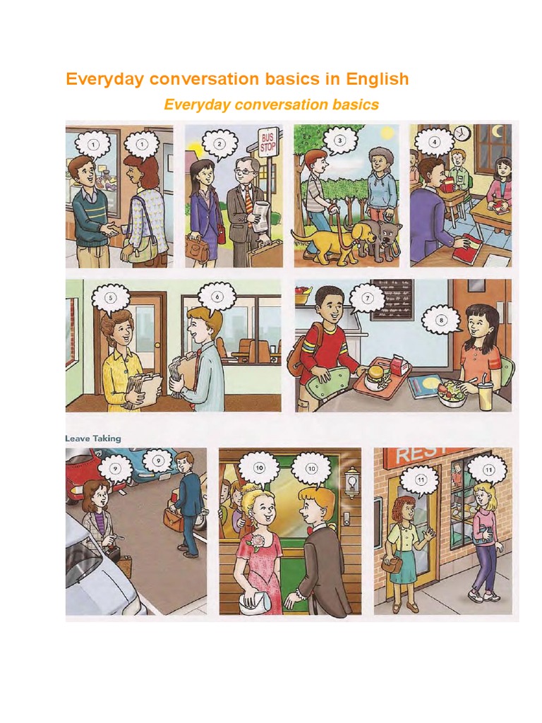 Everyday Conversation Basics in English | PDF | Cooking, Food & Wine ...