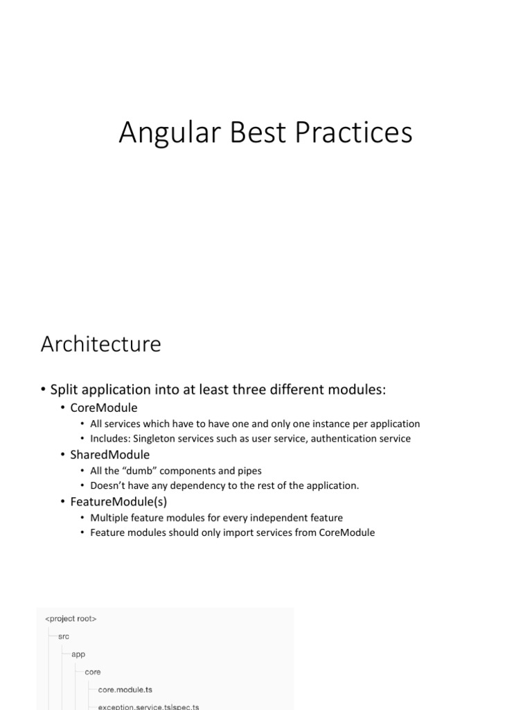 Angular Best Practices 20180412 Pdf Class Computer Programming Areas Of Computer Science