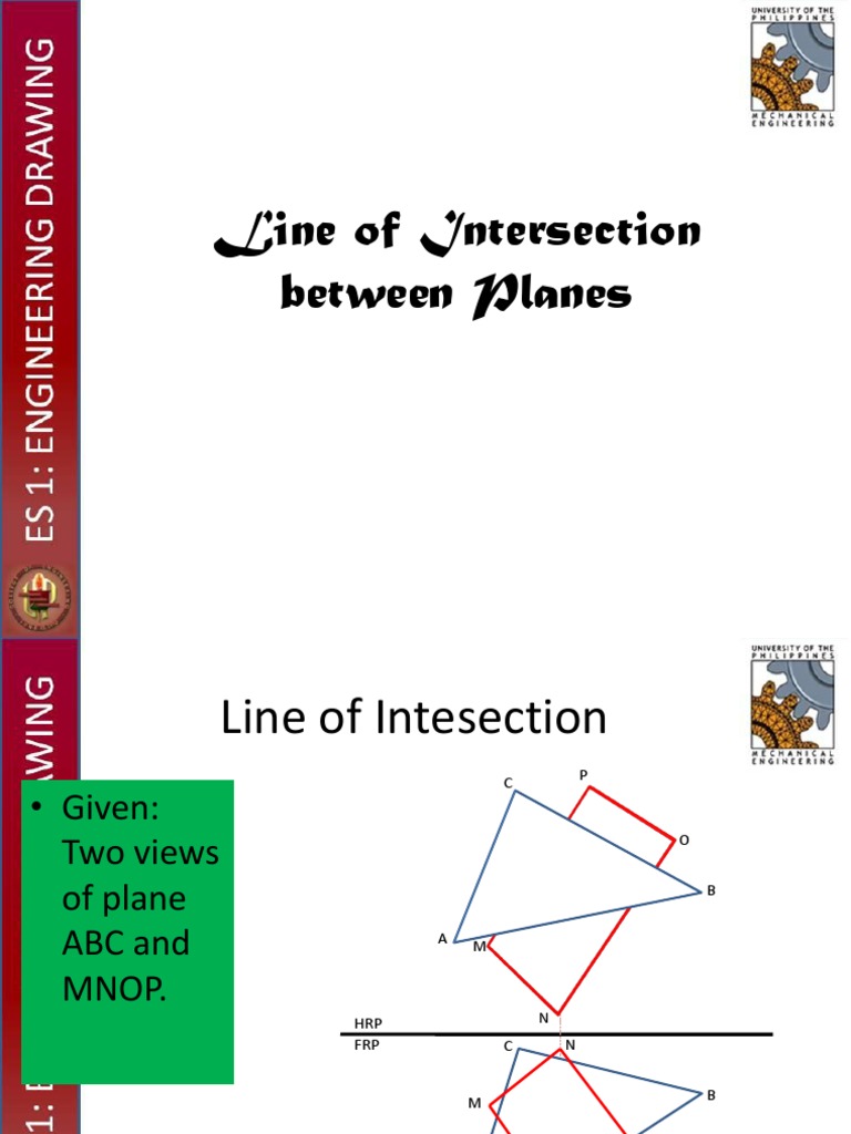 9 Line of Intersection of Planes | PDF | Geometry | Classical Geometry