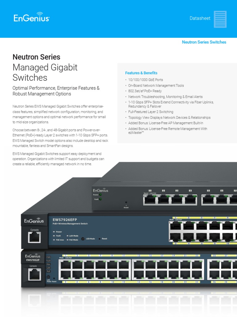 Neutron Series Switches DS | PDF | Network Switch | Computer Network