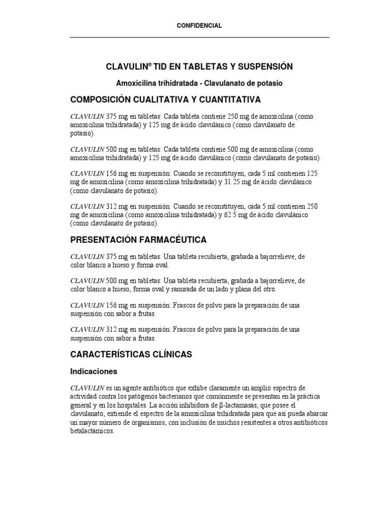 Clavulin Suspension 250mg | PDF | Bacterias Gram-negativo ...