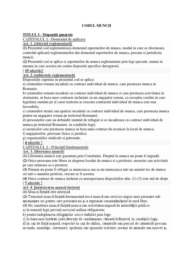 Codul Muncii | PDF