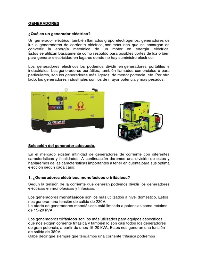 Gener Adores | PDF | Motor diesel | Corriente eléctrica