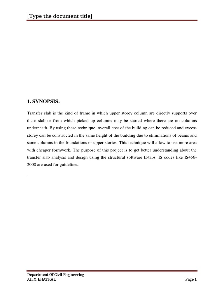 Transfer Slab | Download Free PDF | Beam (Structure) | Column