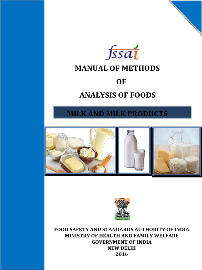 Manual of Methods OF Analysis of Foods: Milk and Milk Products | PDF ...