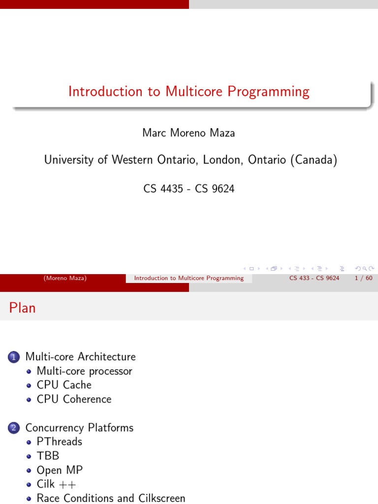 07 Introduction To Multicore Programming PDF | PDF | Cpu Cache | Multi ...