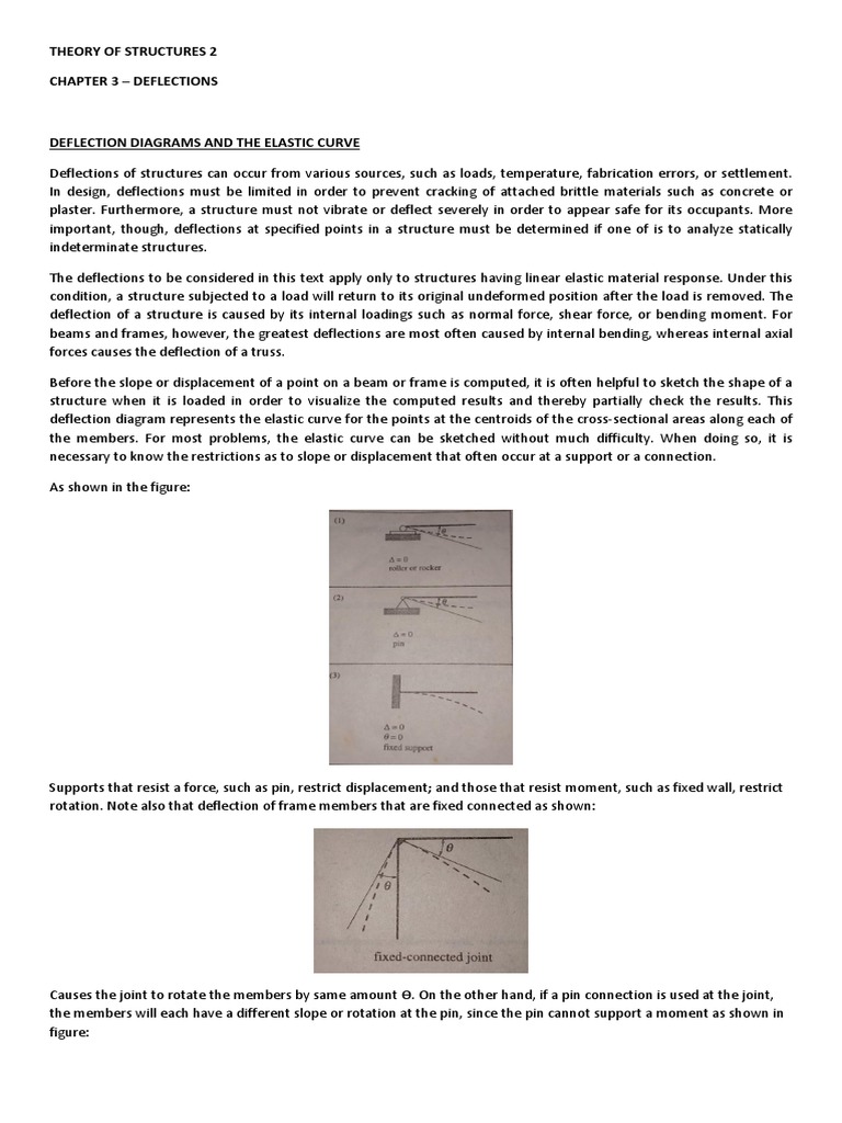 Theory of Structures 2 Chapter 3 PDF | PDF | Bending | Deformation ...