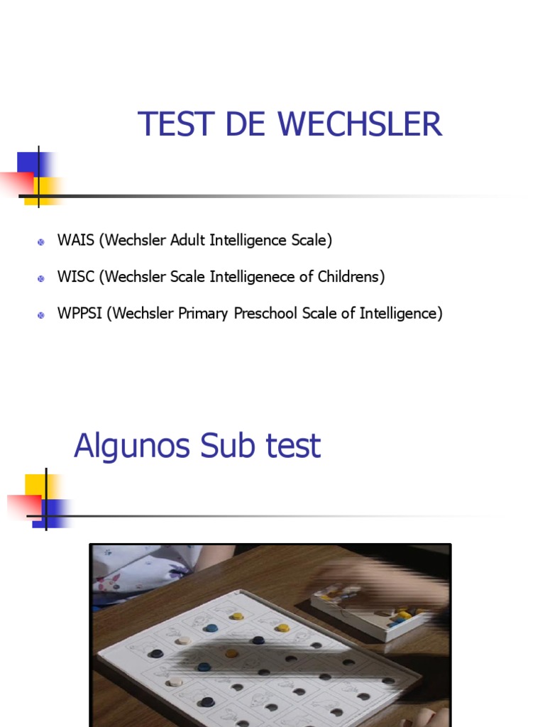 Test de Wechsler | PDF | Escala de inteligencia para adultos de ...