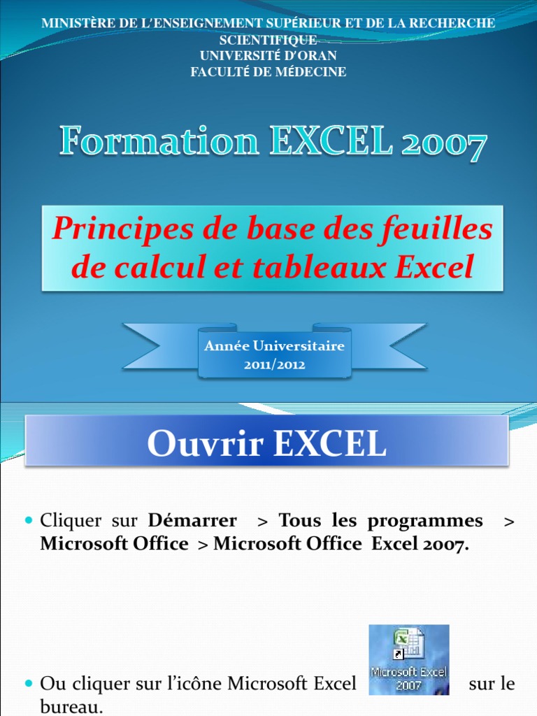 Cours Excel | PDF | Microsoft Excel | Curseur (interface)