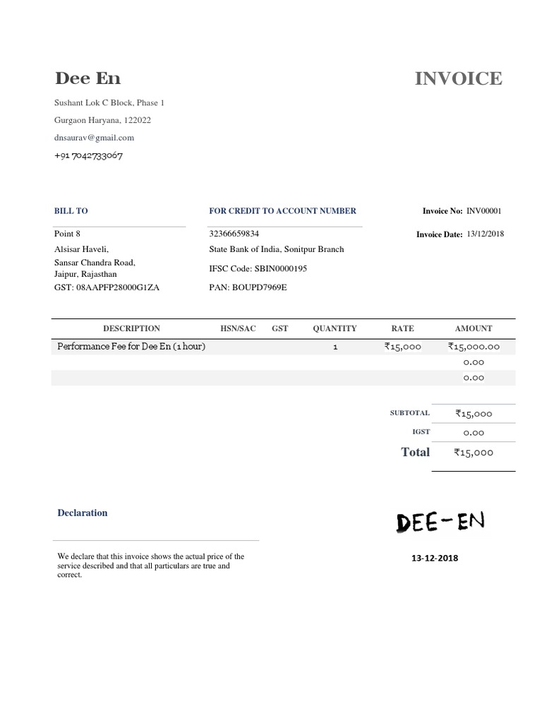 Gsuite Billing Invoice Inv00001 Pdf