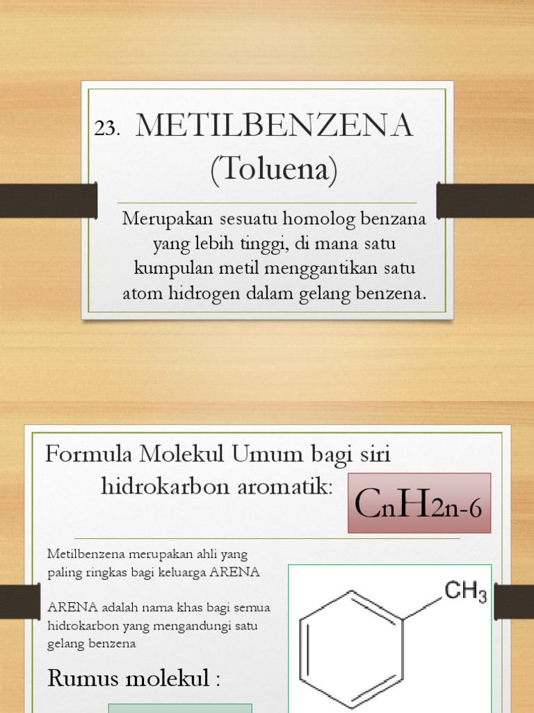 Penamaan-Metilbenzena Dan Tindak Balas Rantai Sisi | PDF