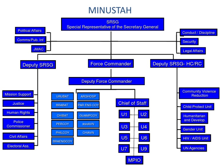 Organizational Chart of the United Nations Stabilization Mission in ...