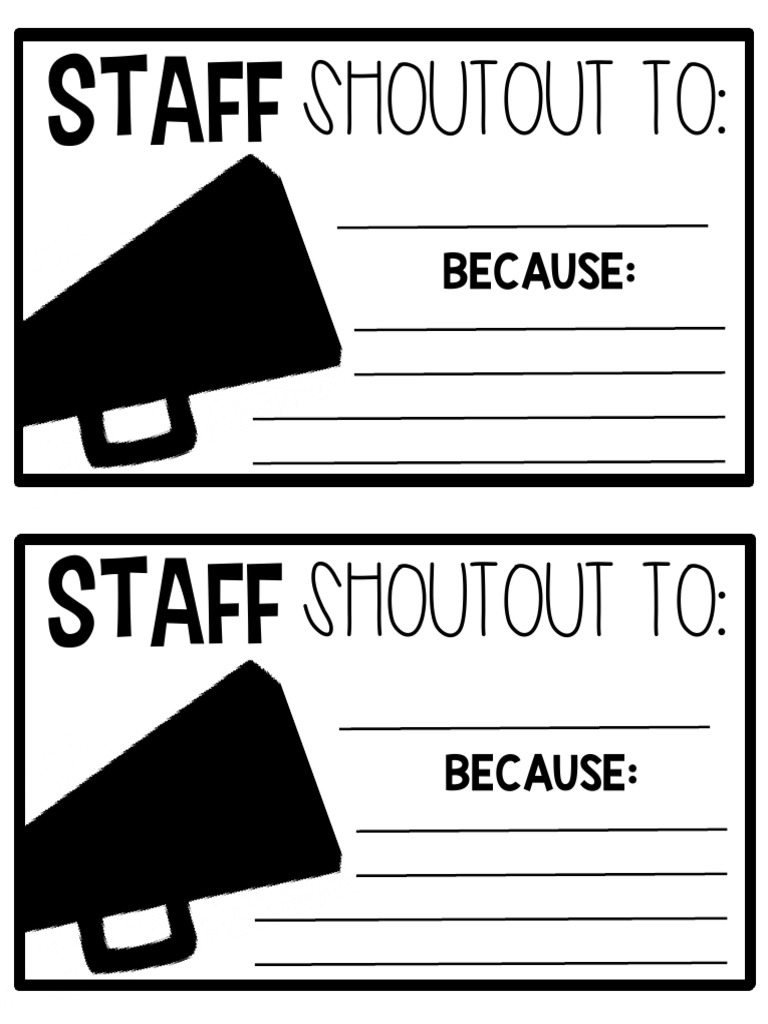 Staff Student Shoutouts | PDF