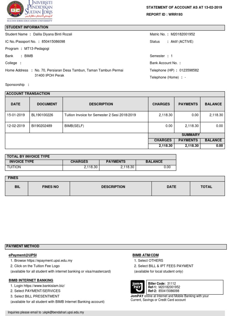 Biller Code: Ref-1: Ref-2: Jompay Online at Internet and Mobile Banking ...