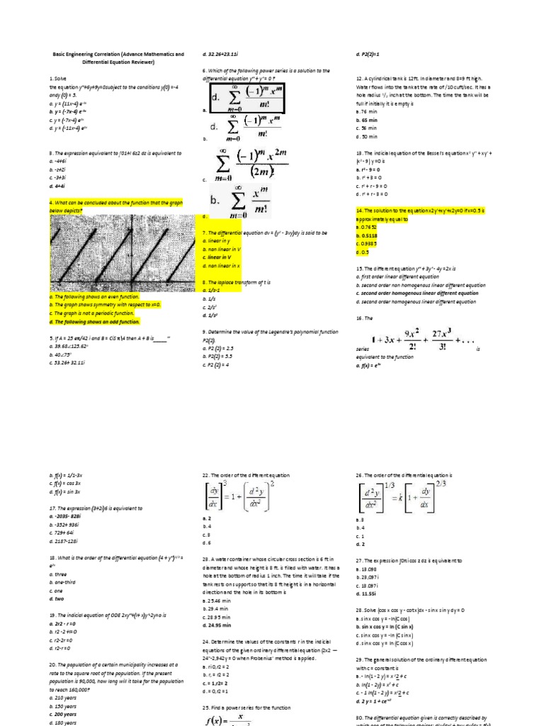 Basic Engineering Correlation Admath X de | PDF | Radioactive Decay | Equations