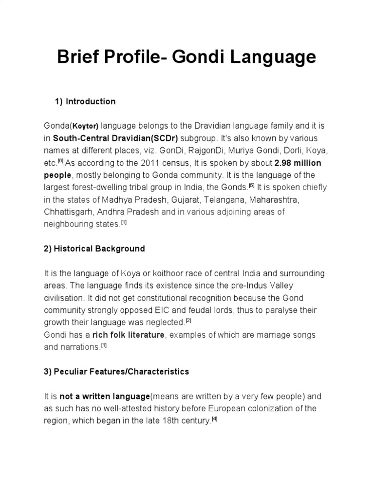 A Comprehensive Overview of the Endangered Gondi Language: Its History ...