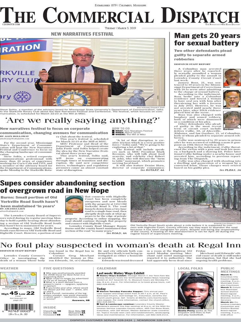 Commercial Dispatch Eedition 3-5-19 | PDF | United States Postal ...