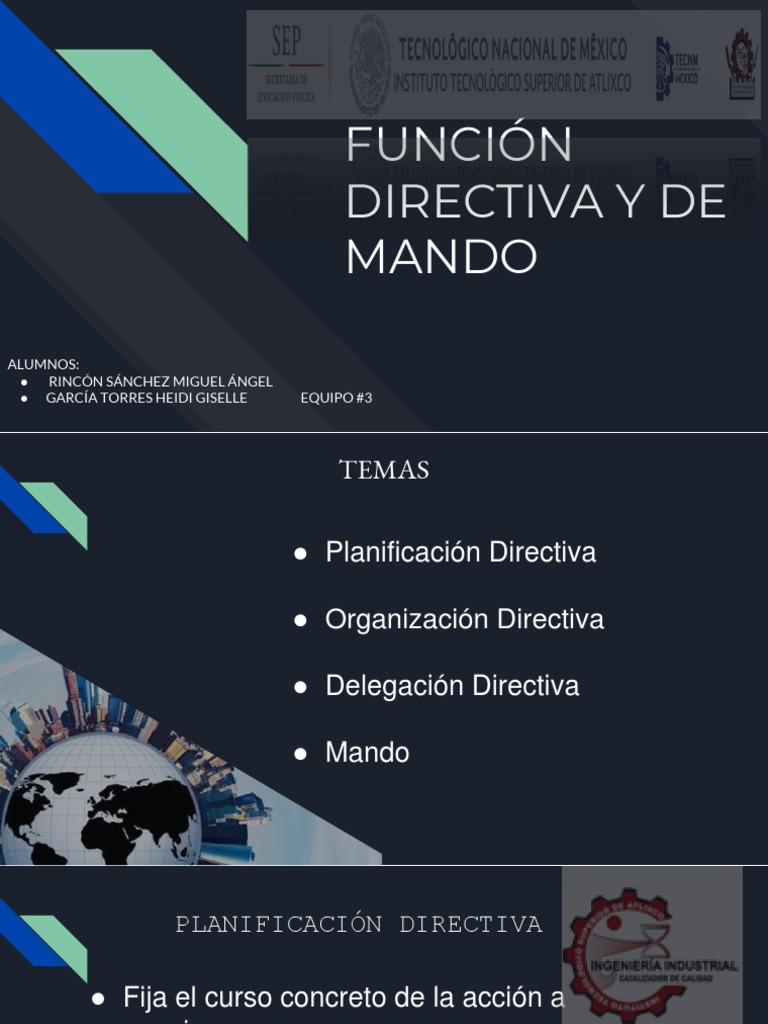 Función Directiva y de Mando | PDF | Planificación | Gobierno