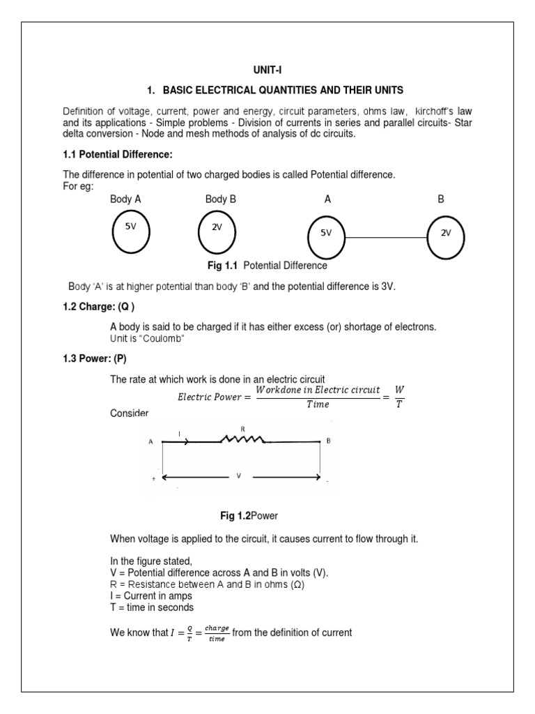Analysis of Basic Electrical Quantities and Circuit Laws | PDF | Series And Parallel Circuits ...