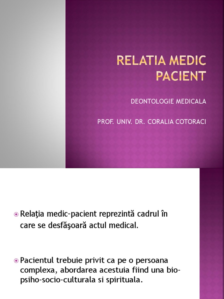 Curs Relatie Medic Pacient | PDF