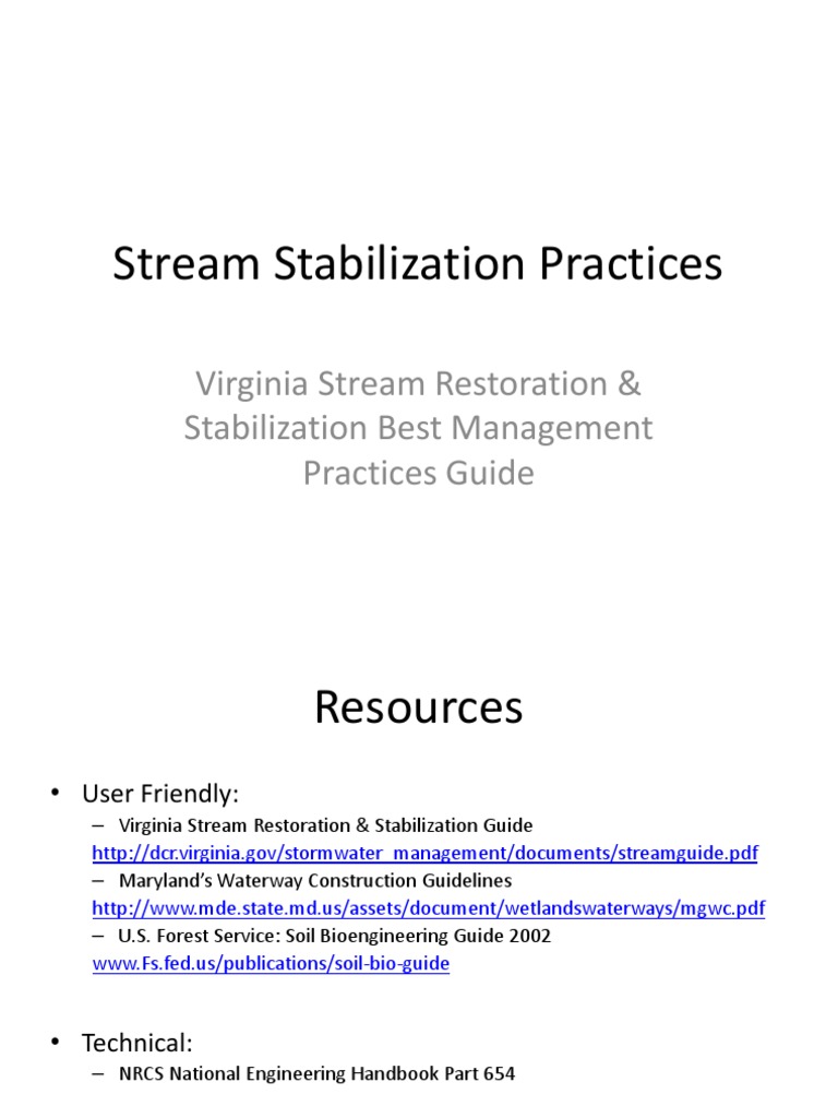 Stream Stabilization Practices Workshop 11-10-11 | PDF | Riparian Zone ...