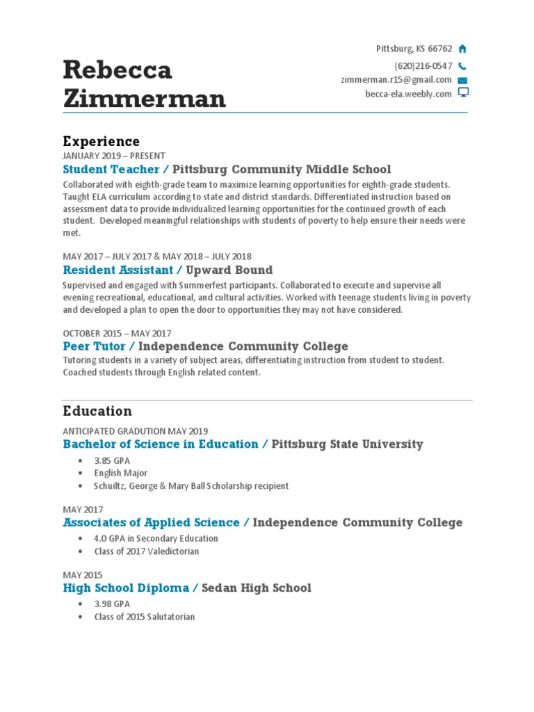 Resume 2019 | PDF