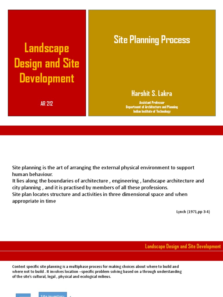 Site Planning Process | PDF | Design | Landscape