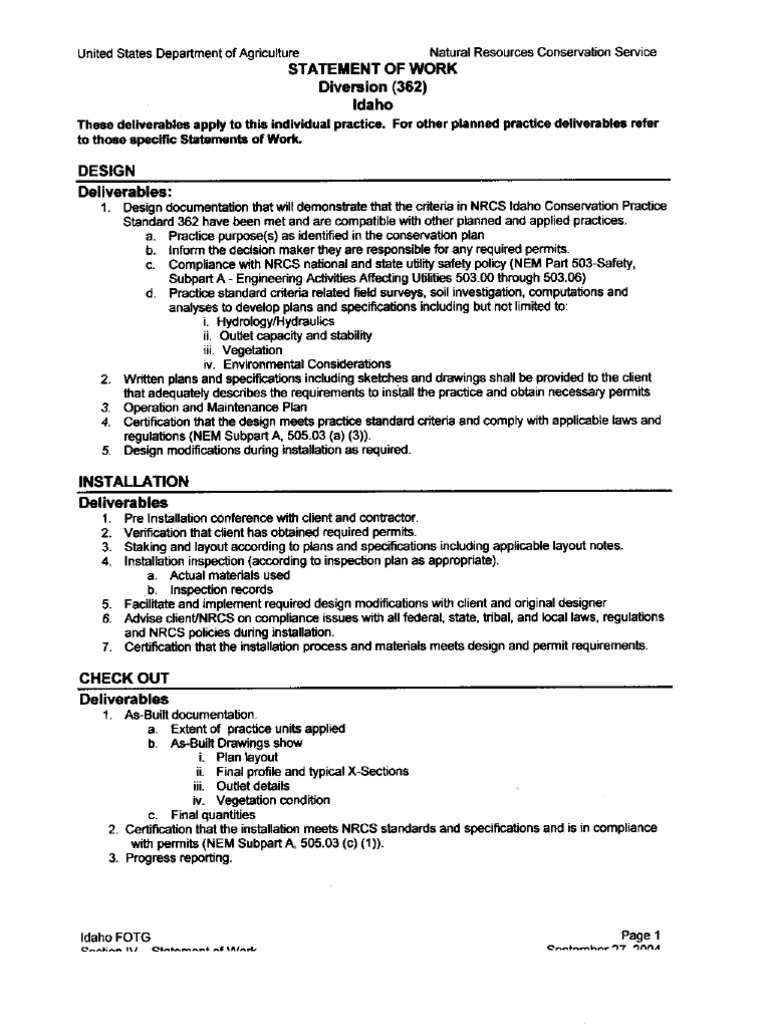 NRCS Engineering Standards | PDF