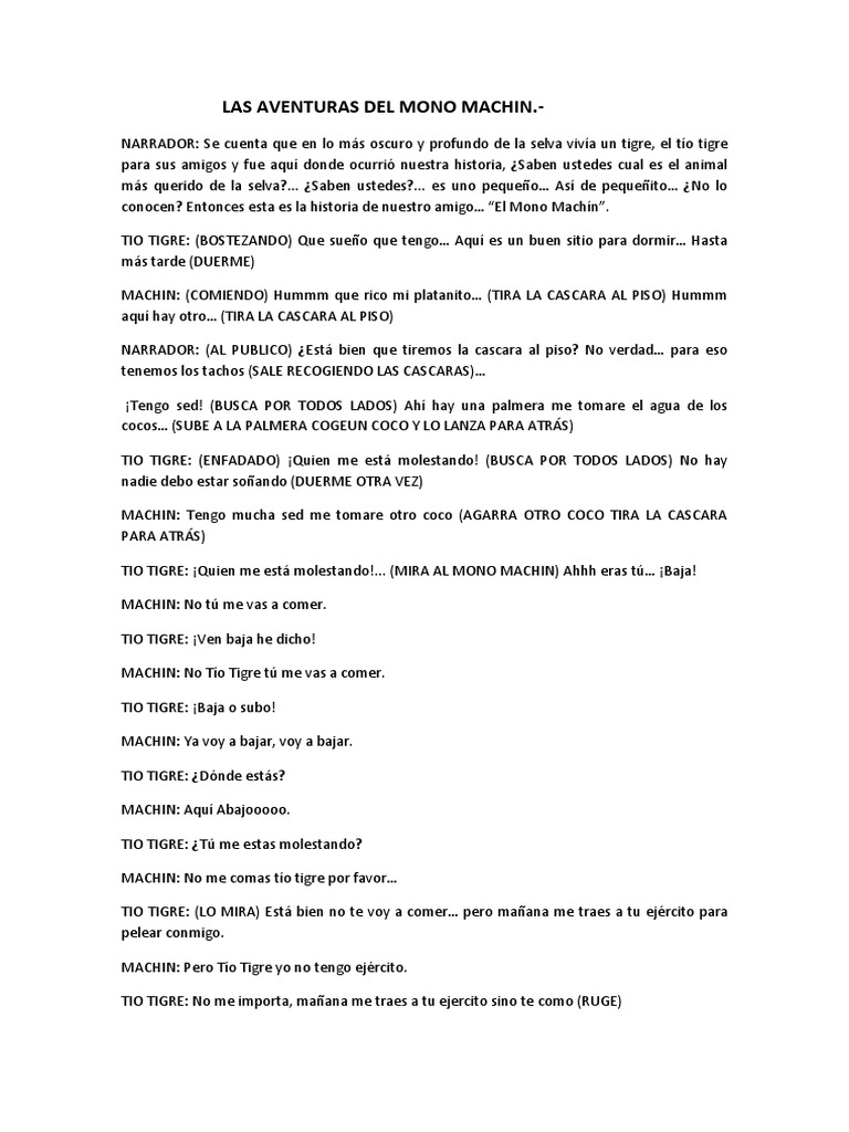 Las Aventuras Del Mono Machin | PDF | Ocio