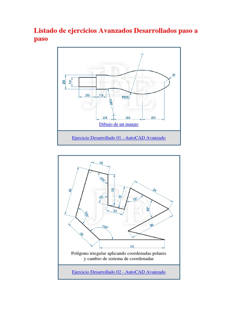 Listado de Ejercicios Avanzados Desarrollados Paso A Paso | PDF