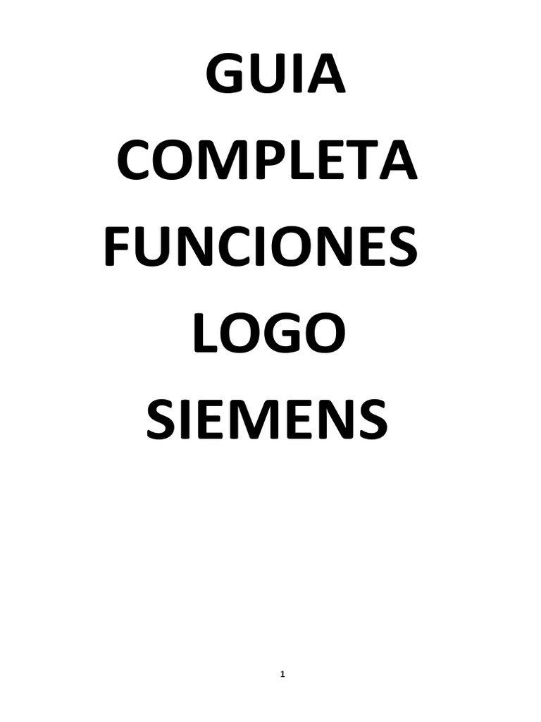 Guía de Funciones Logo Siemens | PDF | Deportes | Ocio