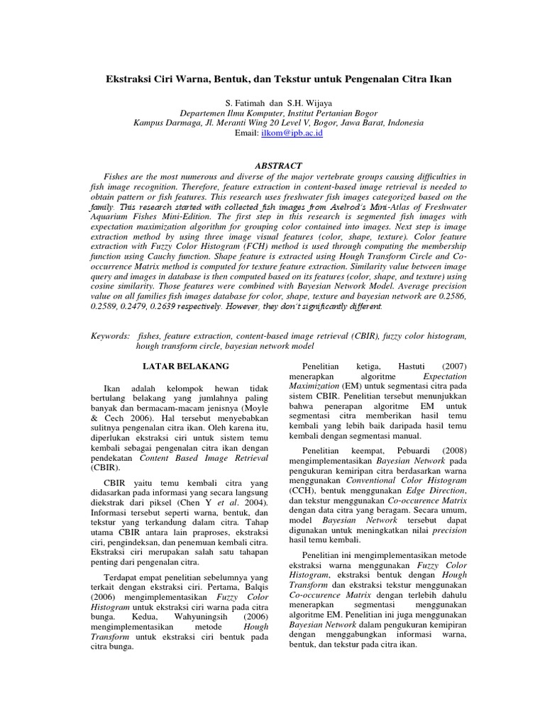 Paper Ekstraksi Ciri Warna Bentuk Dan Tekstur Untuk Pen Gen Alan Citra ...