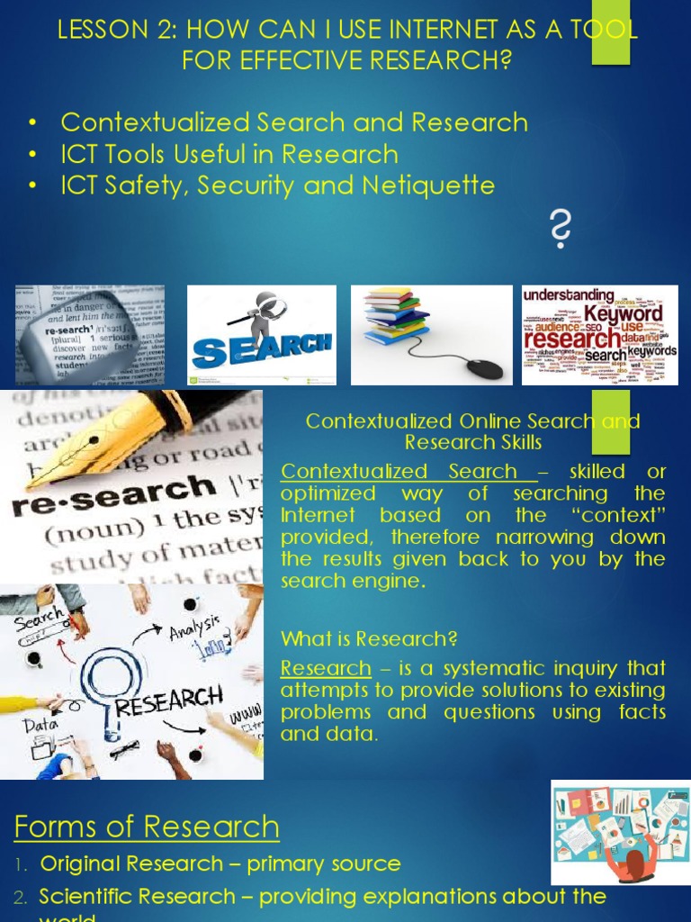 Lesson 2 - How Can I Use The Internet As A Tool For Effective Research ...