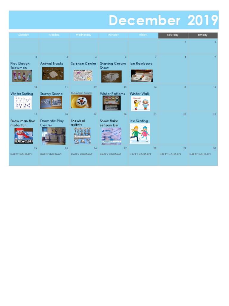 Microsoft Word Fill-In Calendar Template 1 | PDF | Christmas | Sports