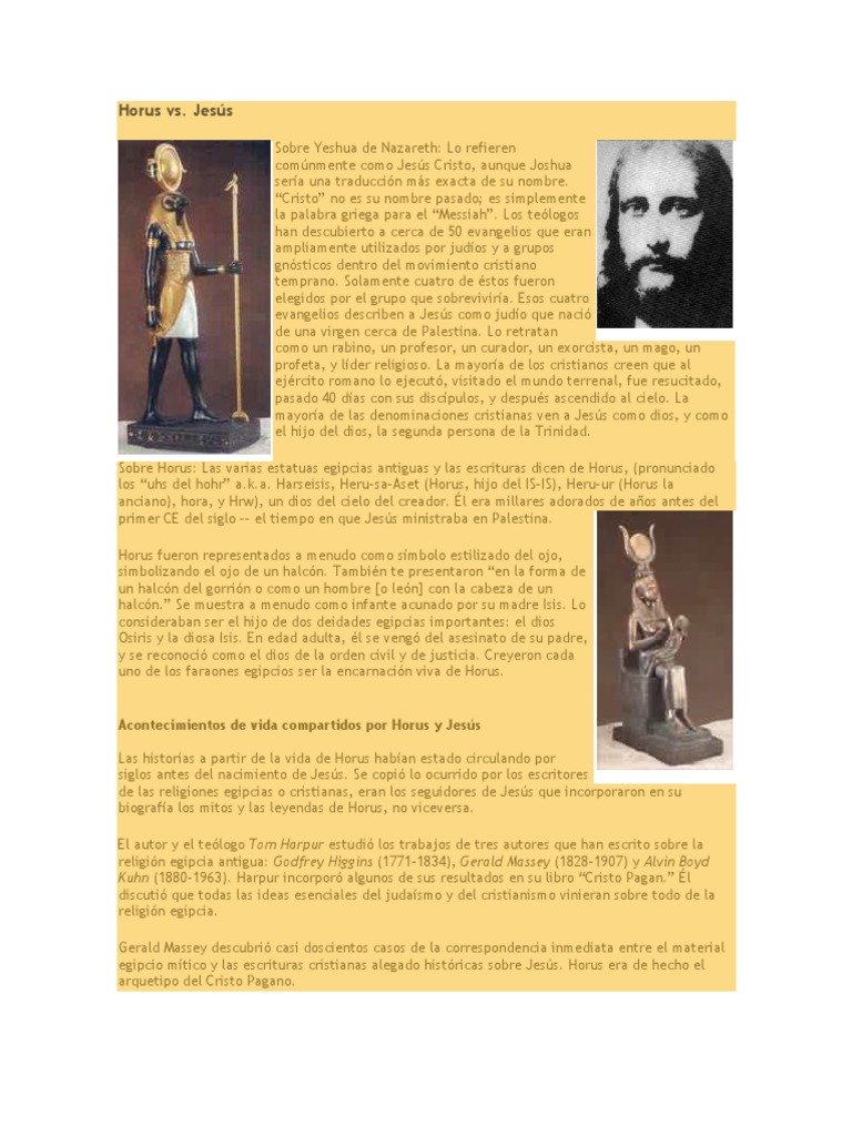 Horus Vs Jesus | PDF | Horus | Isis