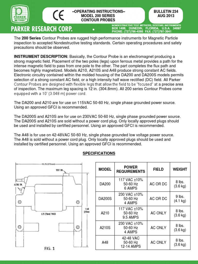 DA200 Operating Instructions PDF | PDF | Alternating Current | Magnetic ...