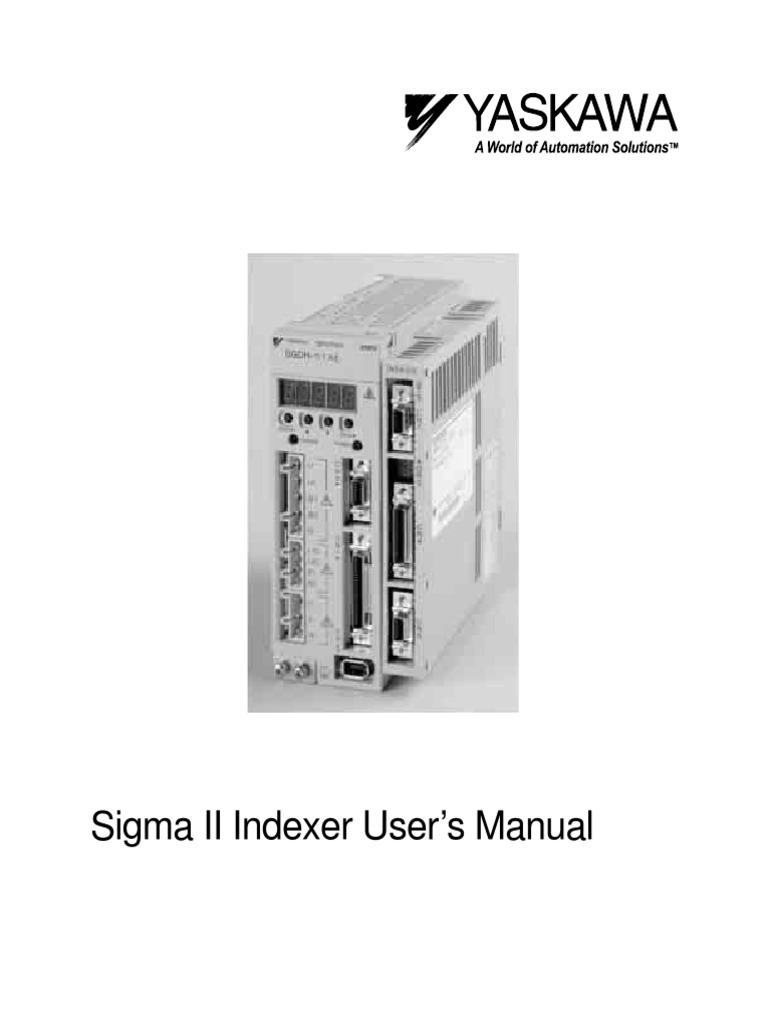 Sigma II Indexer User's Manual | PDF | Servomechanism | Electrical Wiring