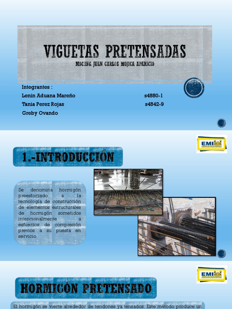 Viguetas Pretensadas Pdf Hormigón Pretensado Hormigón