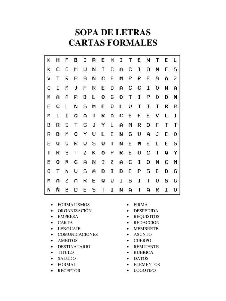 Sopa de Letras | PDF